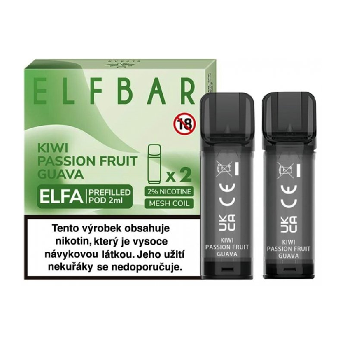 ELFA PODS KIWI PASSION FRUIT GUAVA 1,8% 2x2ml (20mg) :: PAJAK tabák, tisk