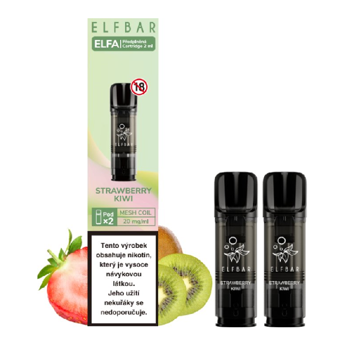 ELFA PODS STRAWBERRY KIWI 1,8% 2x2ml (20mg) :: PAJAK tabák, tisk